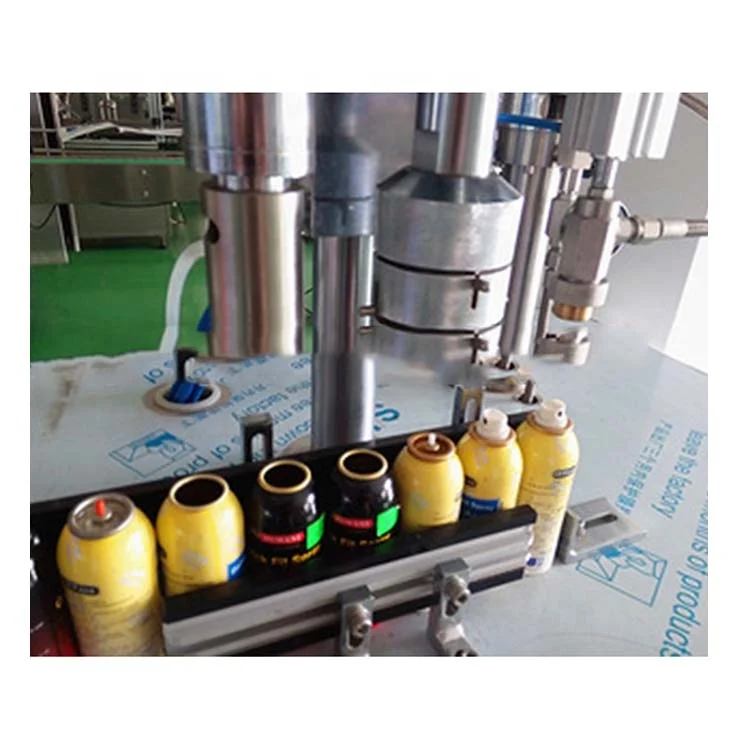 aerosol gas filling machine, deodorant filling machine, lighter can ...