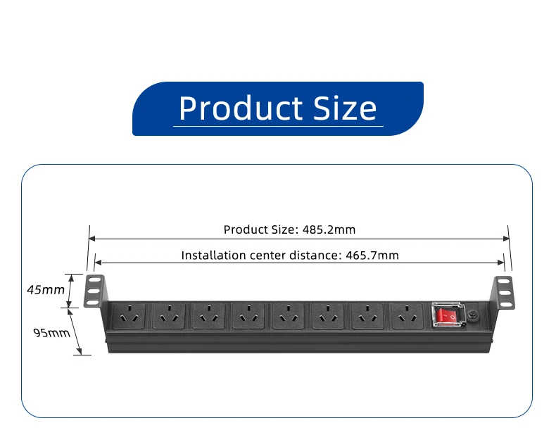 SAA Certificate PDU 19 Inch 8 Ways Australia Sockets Overload ...