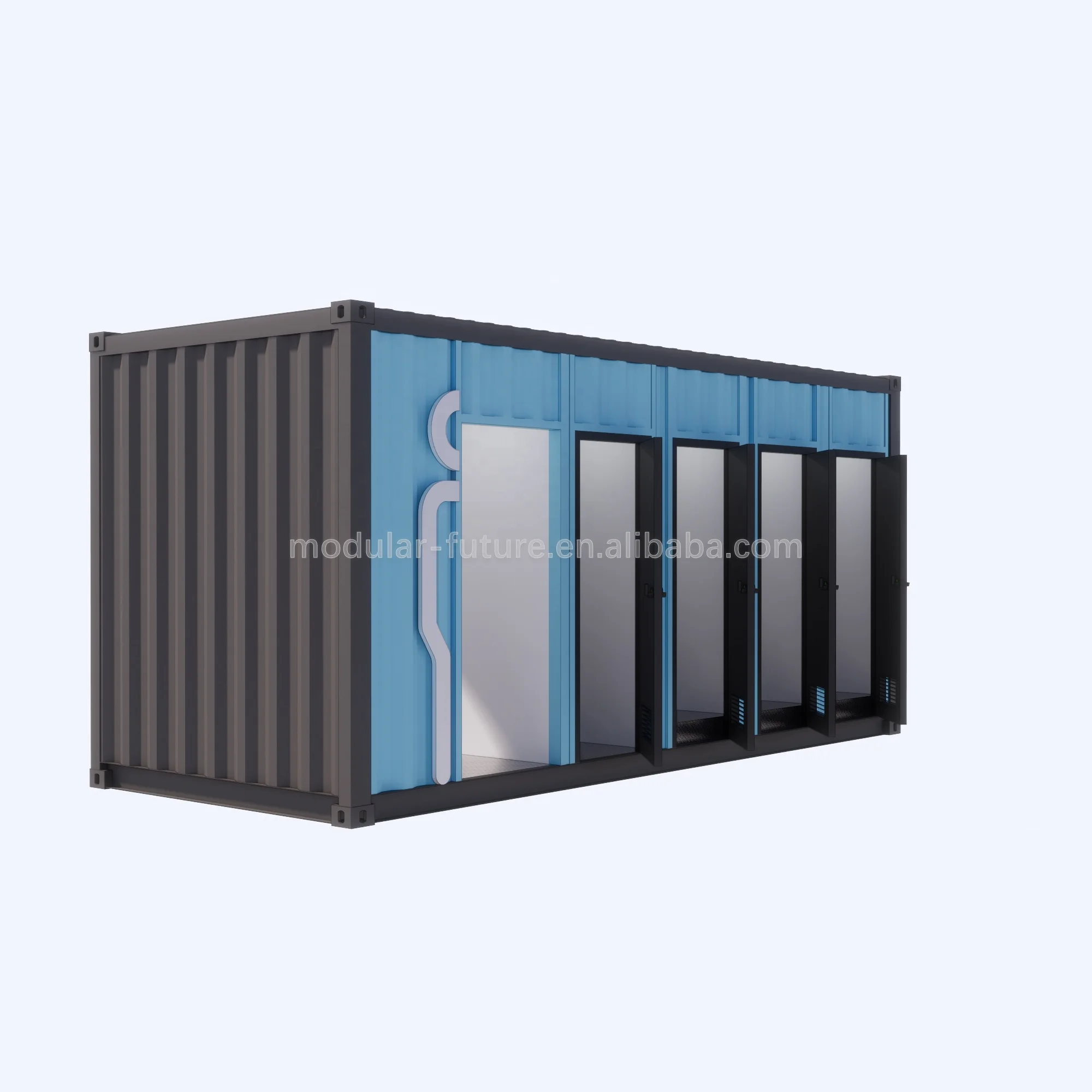 20ft Prefabricated Portable Toilets Mobile Portable Container Restroom ...