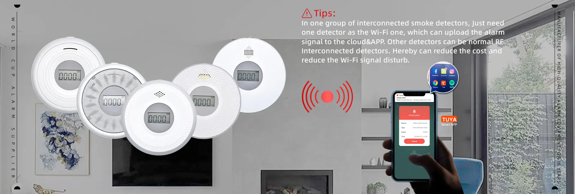 BS5446 Wireless Interlinked Interconnected Battery Powered Heat ...