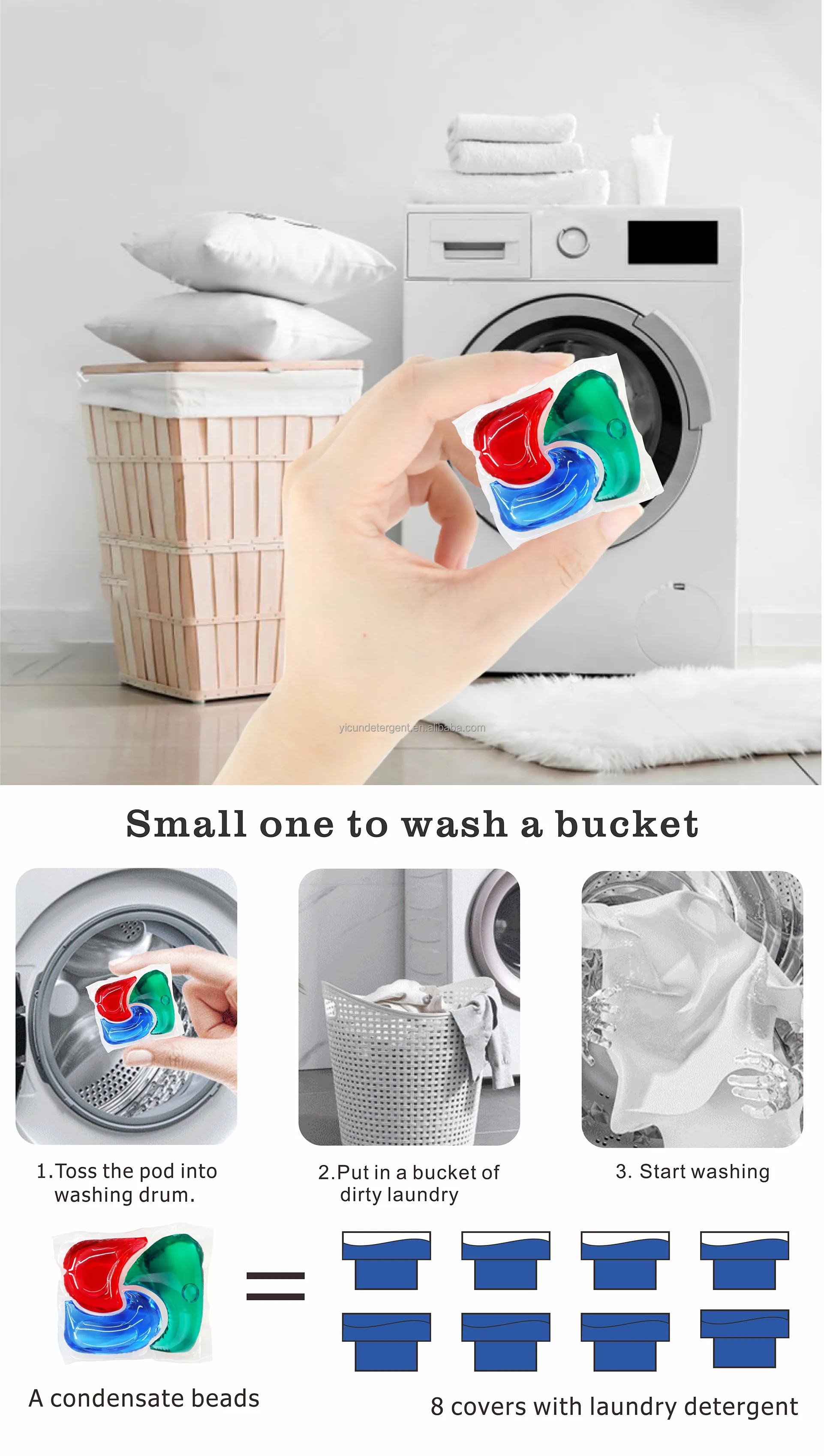 Oem Odm Eco-friendly Laundry Capsule Laundry Detergent Capsules Laundry Condensate Beads For ...