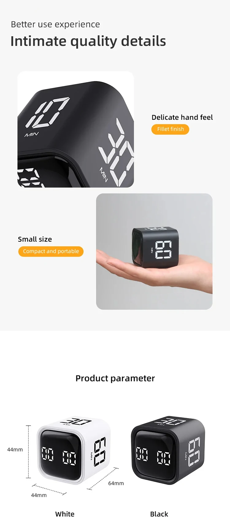 Time Management Smart Kitchen Timer Cube Study Visual Timer For Kids Digital Timer - Buy Small ...