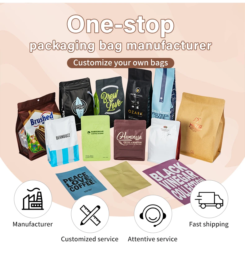 Custom Tea Bag Eco Friendly Pouch Coffee Bean Packaging Tea Coffee ...