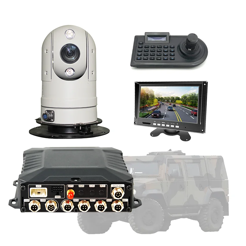 IP66 Waterproof Car PTZ Dome Camera Kit for Vehicle Mount