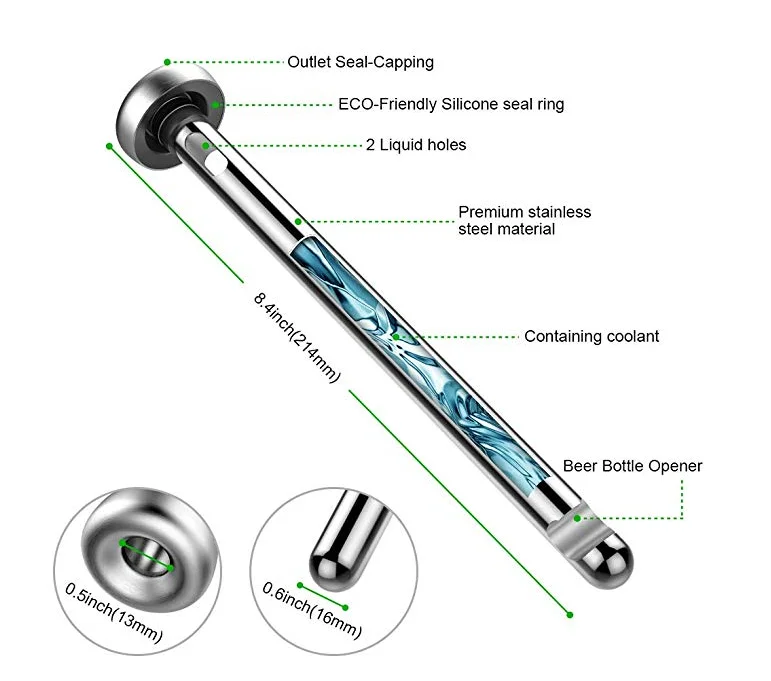 Stainless Steel Chilling Rods for Beer - Sustainable & Efficient