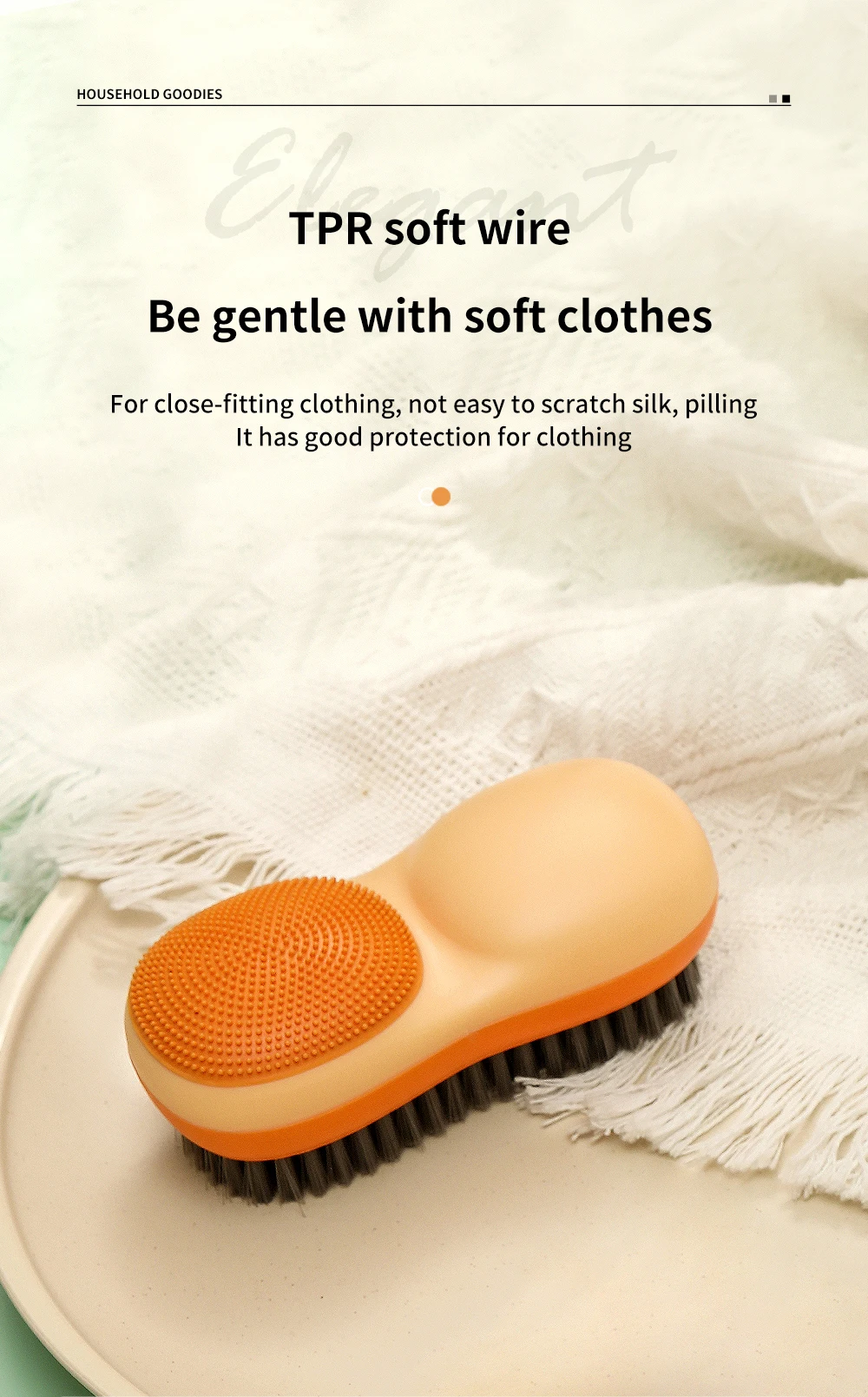 Household Clothes Laundry Brush Soft Bristle Laundry Scrub Brush For ...