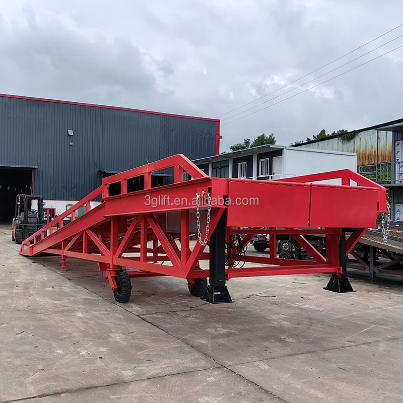 Loading platform Dock yard ramp truck portable loading ramps hydraulic ...