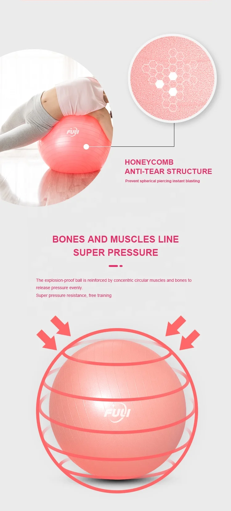 65cm New Soft Custom Logo Exercise Yoga Ball Tohome Exercise Fit Body ...