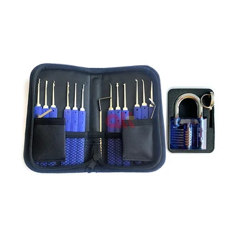 12pcs Blue Lock Pick Set,Stainless Steel Locksmith Supplier Unlock Lock ...