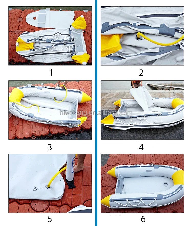 High Speed Hovercraft Inflatable Motor Boat for 7 Persons