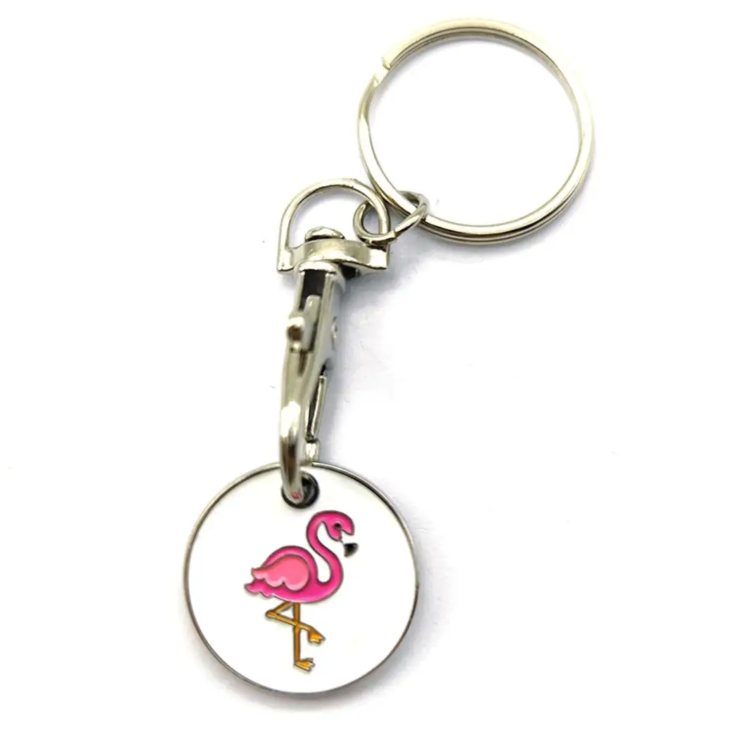 logo Key Chain Coin Holder Supermarket Metal Store Shopping Cart ...