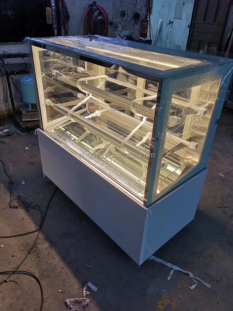 Rectangular Glass Cake Showcase Bakery Display Cabinet Cake Chiller ...