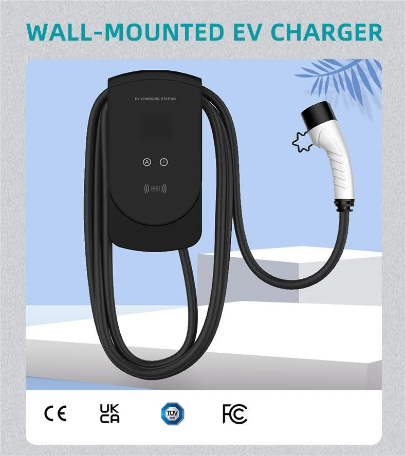 Type 2 EVSE Portable Wall-mounted Charging Stations 32A 250V 32A 7kw EV ...