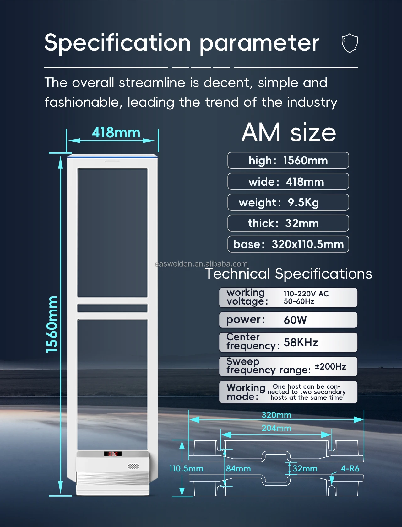 Am System 58khz Wireless Security Alarm System - Anti Theft Alert Oem