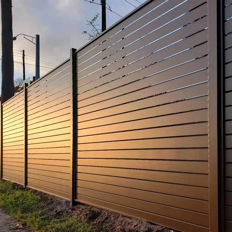 Diy Aluminum Slat Fence Infill Panels/65*16 Slat Prefab Fence Panels ...