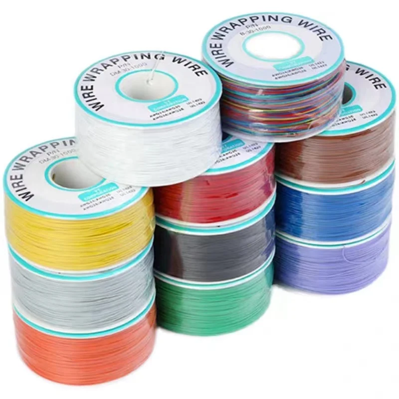 250m Wrapping Wire 10 Colors Copper Cable Ok Wire 30AWG Electrical Fly ...