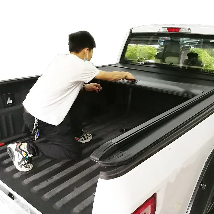 Aluminum Hard Retractable Truck Pickup Bed Cover Manual Tonneau Cover ...
