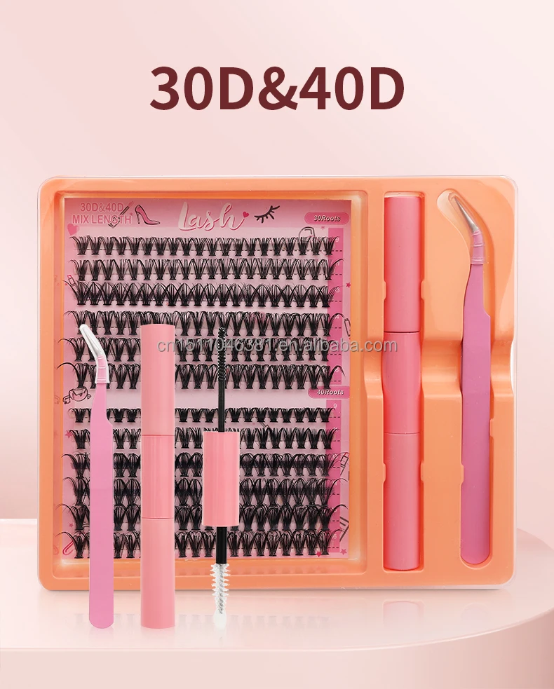 Eye Lashes Set Diy Segmented Eyelash Extensions Kit New Design Mink ...