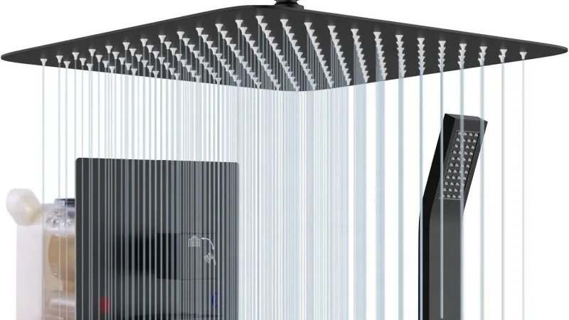 Modern 12 Inch Ceiling Rain Shower System Flush-mounted Shower Set ...