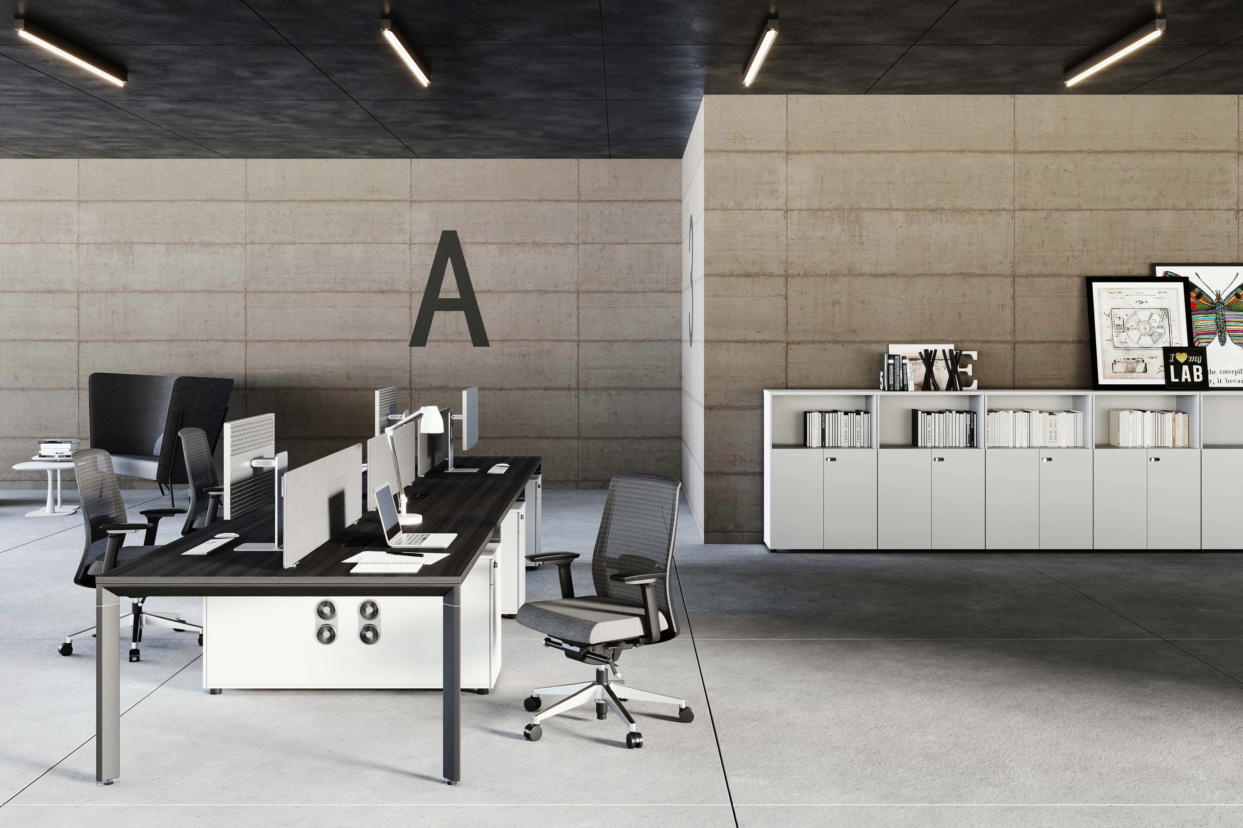 Office Cubicle Sample Modern Office Desk 5 Workstation Desk Cubicle ...