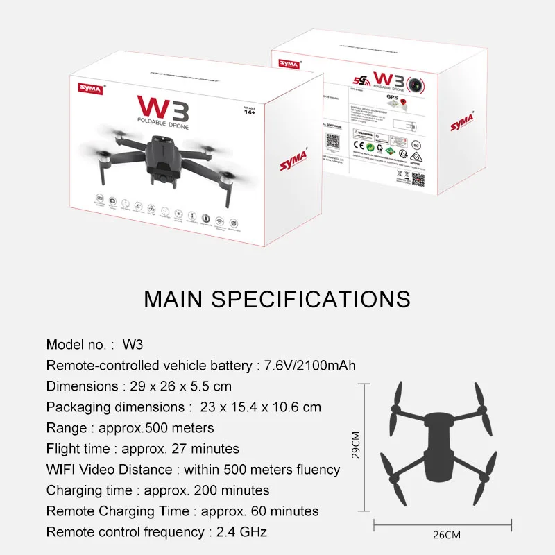 SYMA W3 4K Drone - High Quality Quadcopter for Beginners