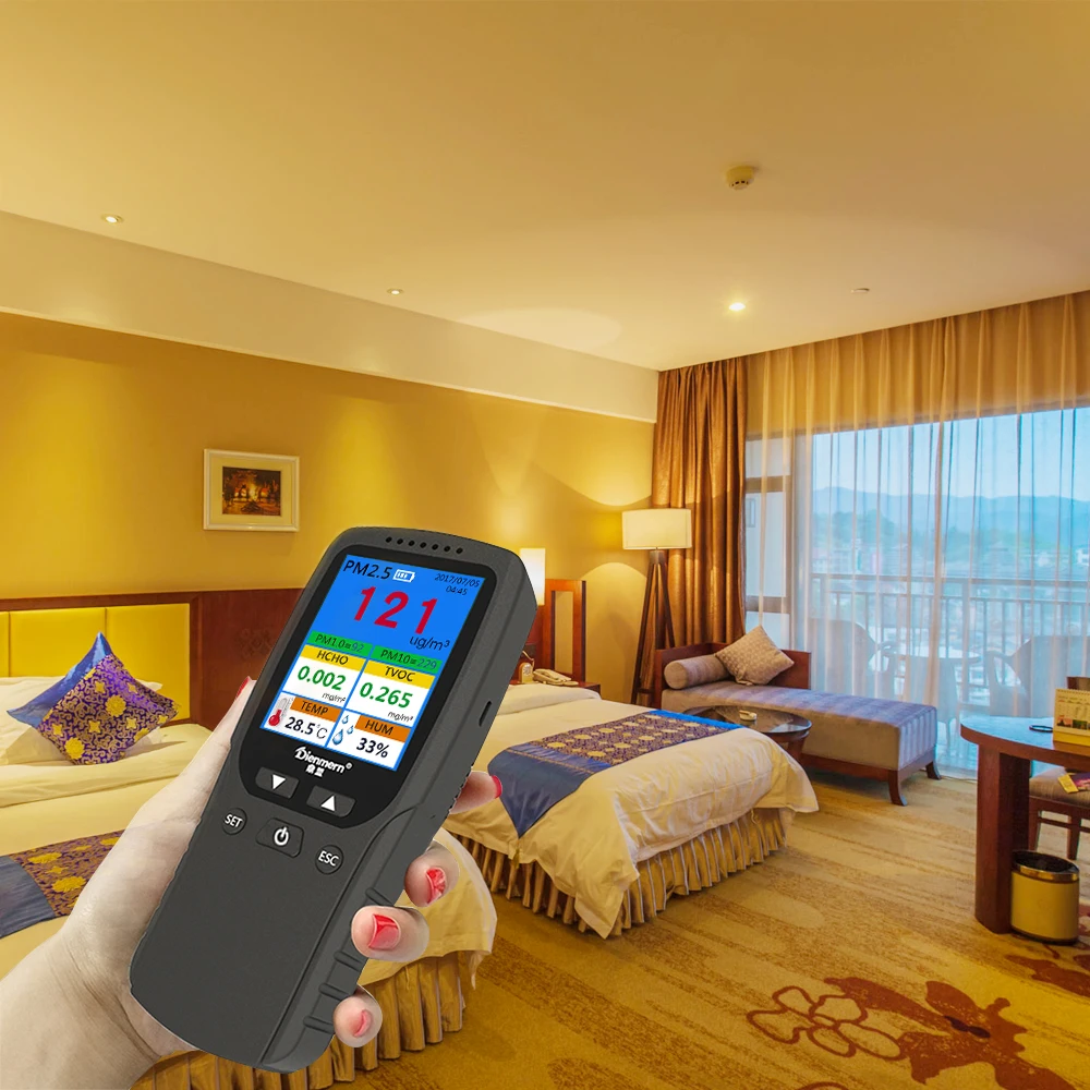 Handheld Air Quality Monitor Pm2.5 Pm1.0 Pm10 Digital Tester Meter With ...