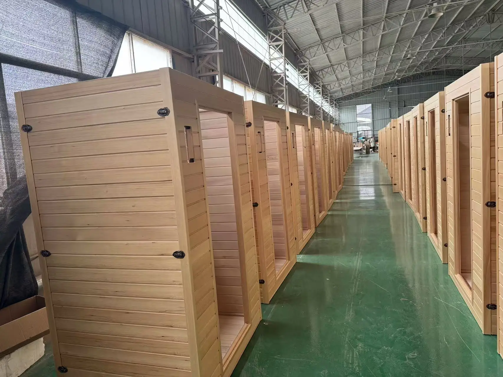 Modern Design 3-4 Persons Infrared Dry Sauna Room Panoramic Dark Glass ...