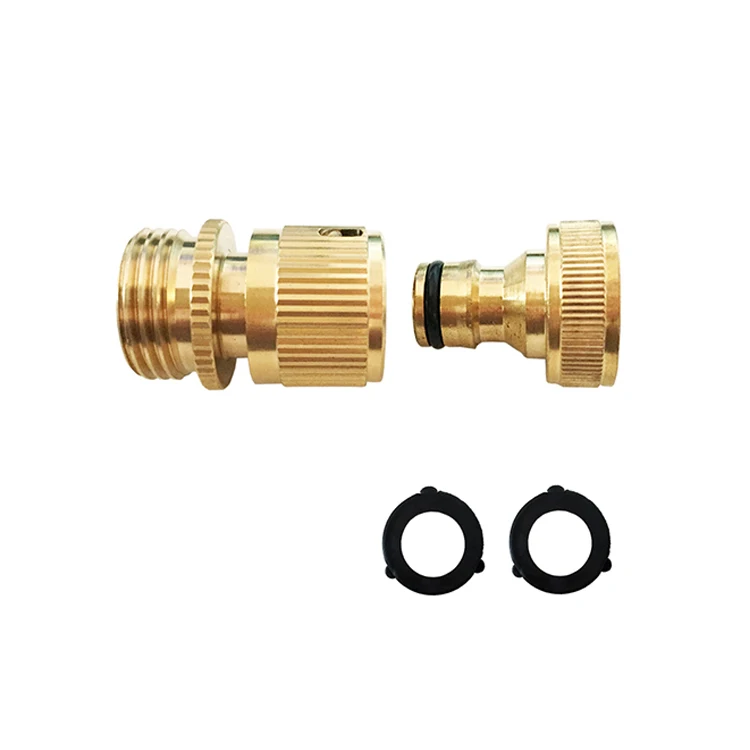 3/4 Inch GHT Garden Water Connector Quick Release Brass Sprayer for ...