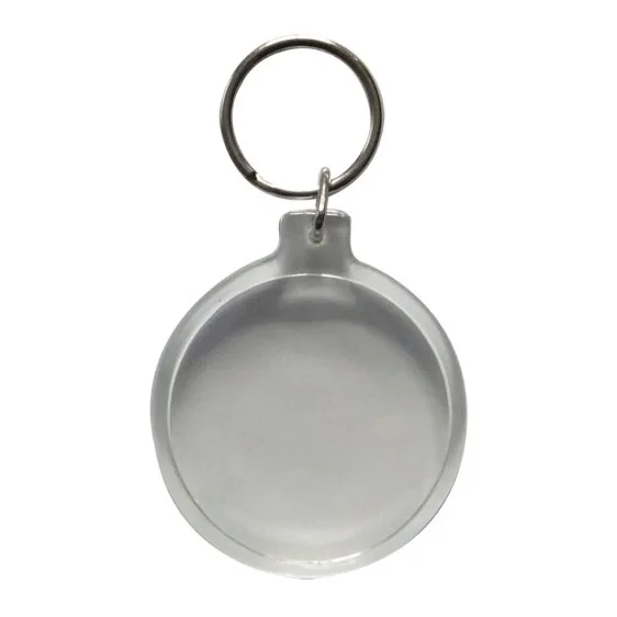 Mini Plastic Round Clear Photo Frame Gift Keychain - Buy Round Plastic ...