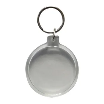 Mini Plastic Round Clear Photo Frame Gift Keychain - Buy Round Plastic ...