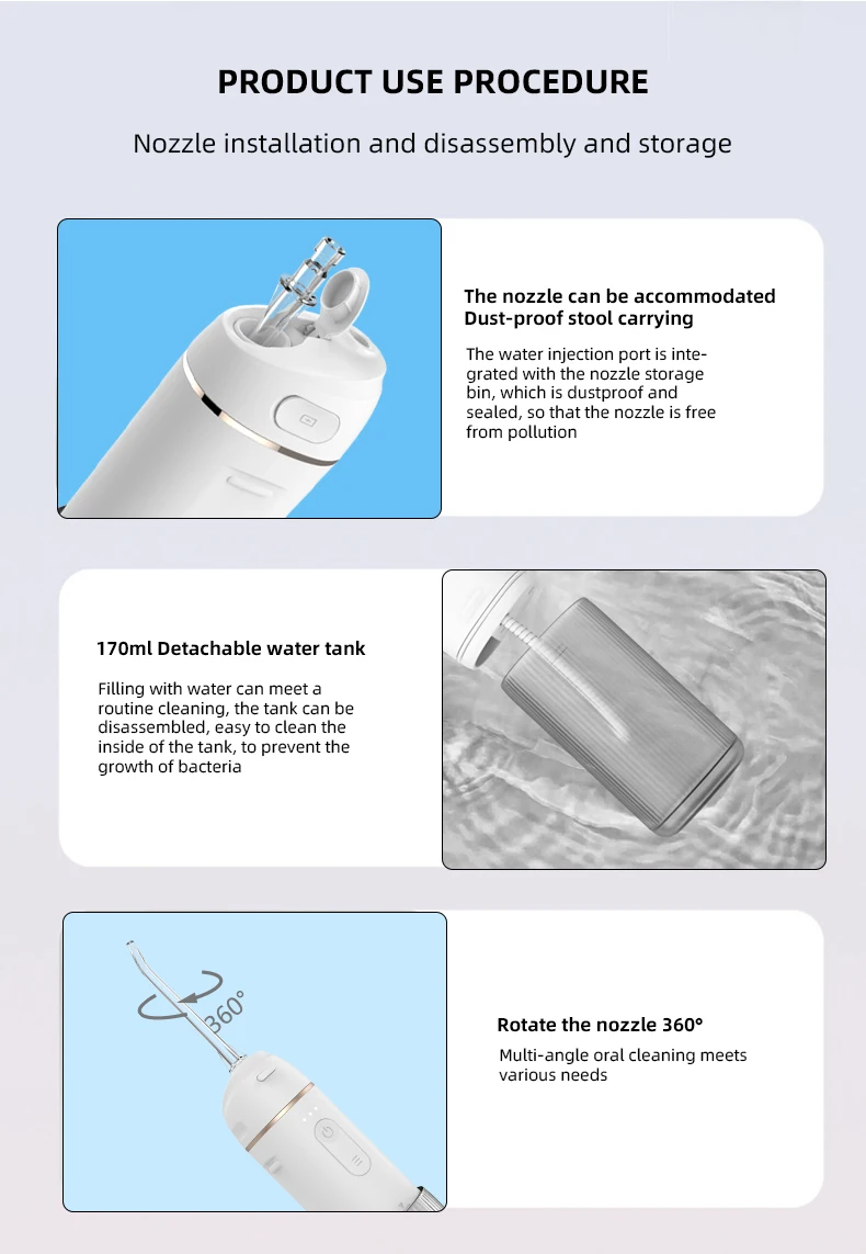 Portable Penguin Dental Punch Three Working Modes 30~120psi Water ...