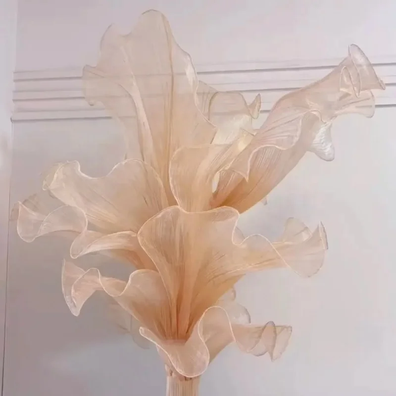 Dreamy Luxury Custom Handmade Large Silk Art Installation