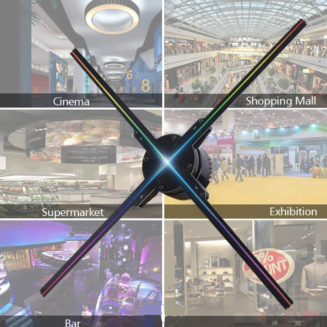 3D Hologram Display Spin LED Advertising Holographic Fan