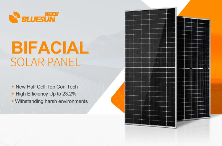 Bluesun Half Cell Topcon Bifacial Mono Solar Cell Pv Panel High ...
