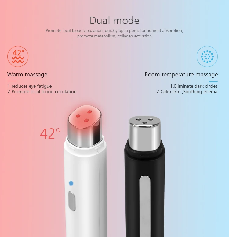 Red Light Therapy Galvanic Home Use Eye Massager Pen With Warm Massage ...