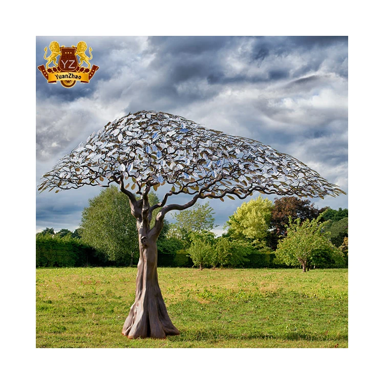 Outdoor Park Decoration Large Casting Metal Tree Sculpture Abstract ...