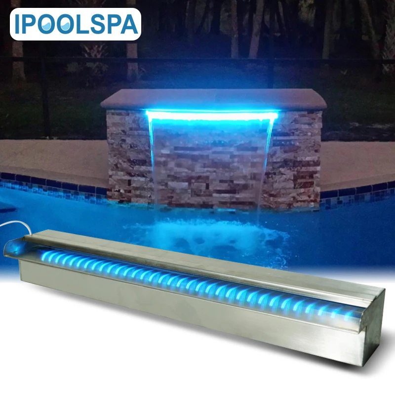 Outdoor 304 Stainless Steel Pool Water Sheer Descent Garden Pond ...