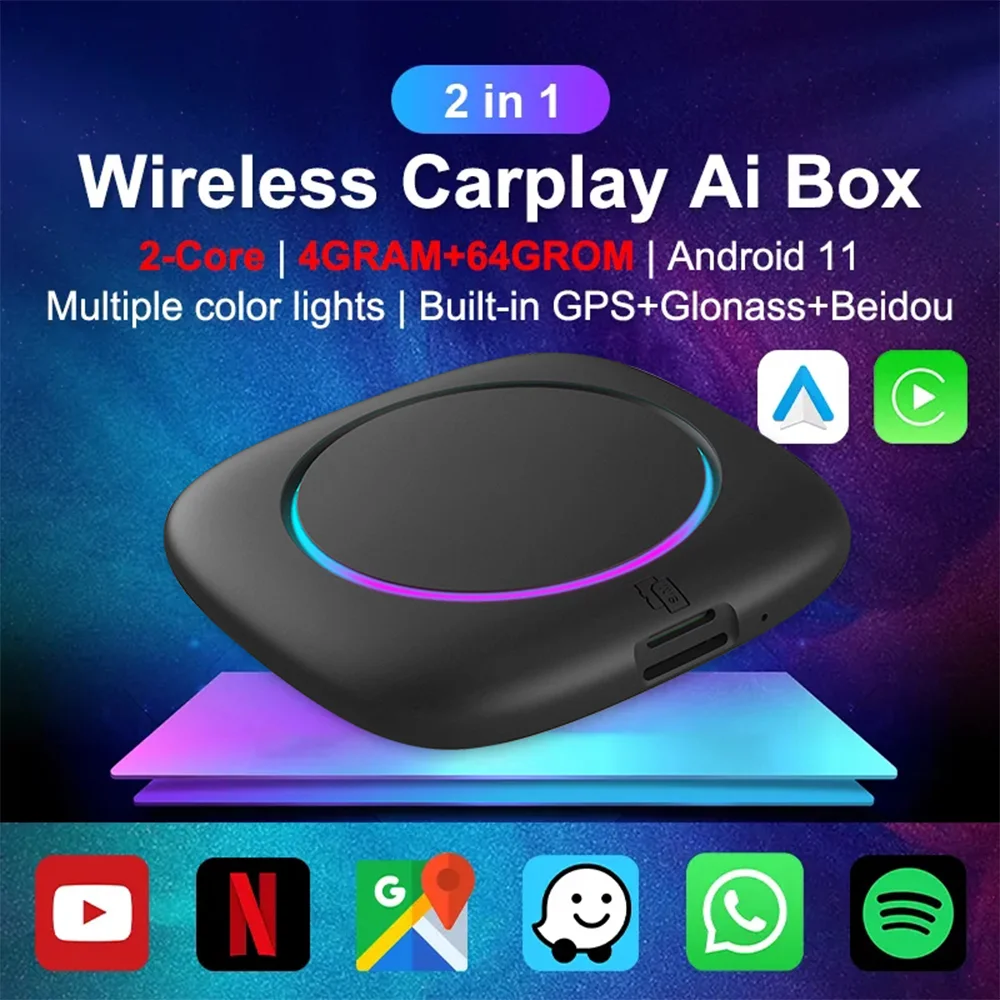Android 11 Led Wireless Carplay Box Smart Tv Compatibility With Youtube ...