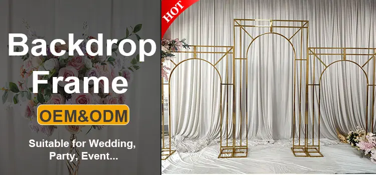 Gold Metal Stand - Elegant Backdrop for Wedding Canopy