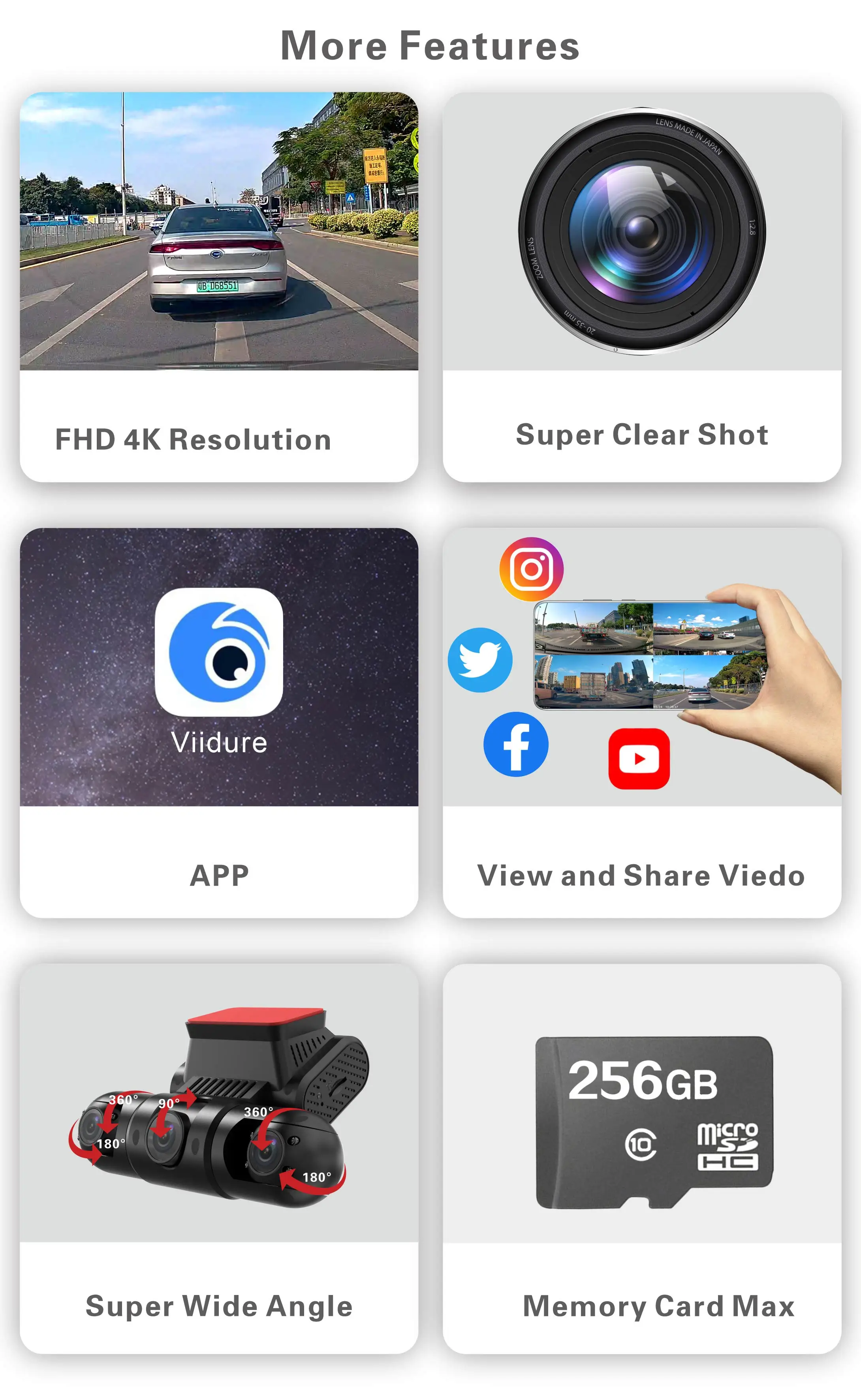 Novatek 4 Channel Car Camera Dash Cam Night Vision 2k Front And Rear ...