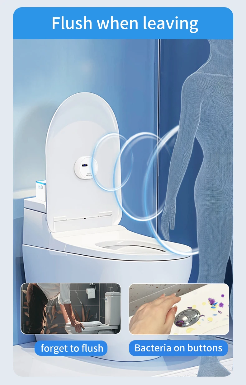 RSTO Automatic Toilet Flush Kit with Sensor Rechargeability ...