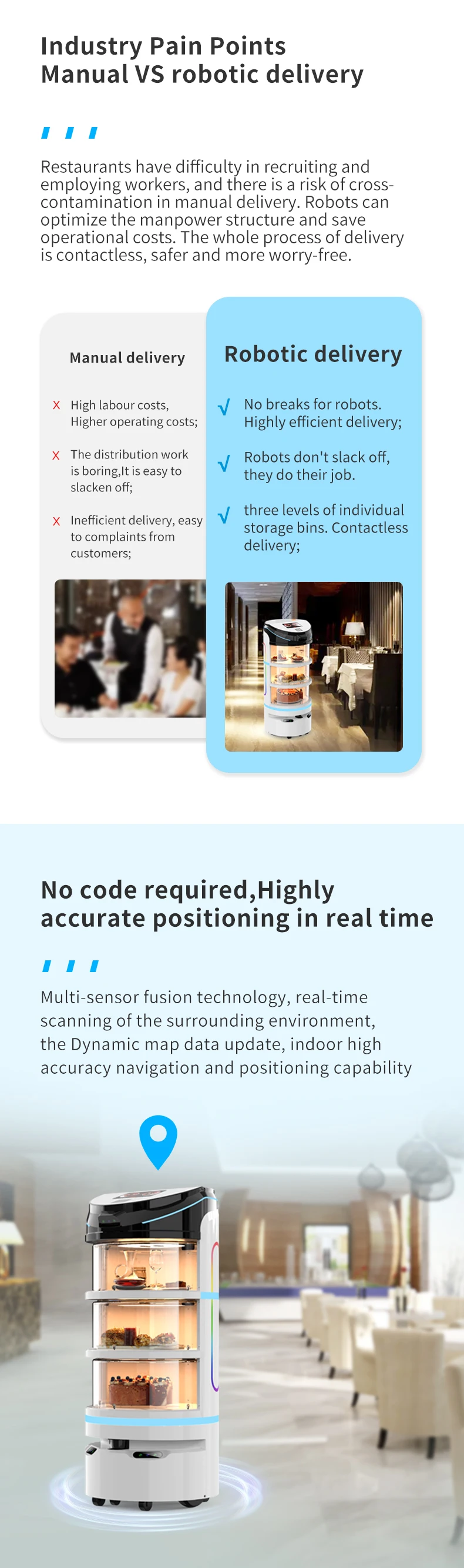 Efficient Contactless Delivery with REEMAN Robot Waiter