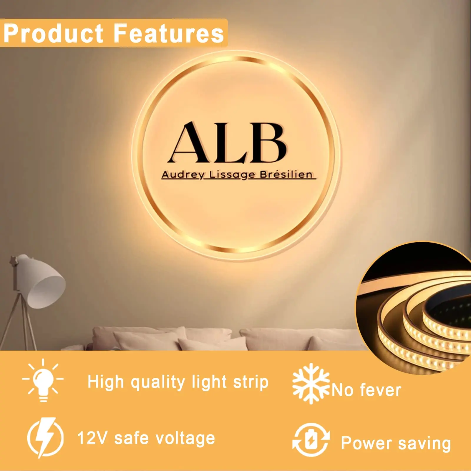 Custom Backlit Sign Acrylic Beauty Salon Led Company Logo Light ...