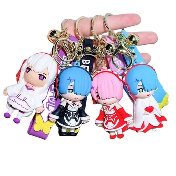 Cartoon 3d Pvc Anime Re Life In A Different World From Zero Keychain ...