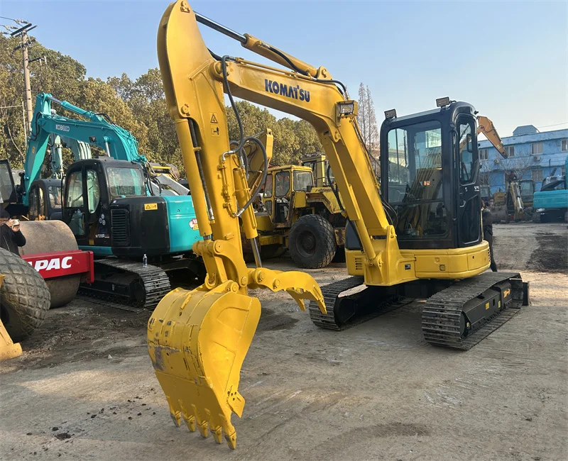 High Quality Used Komatsu Mini Excavators Pc55mr 5.5ton Used Mini Crawle Excavators Komatsu ...