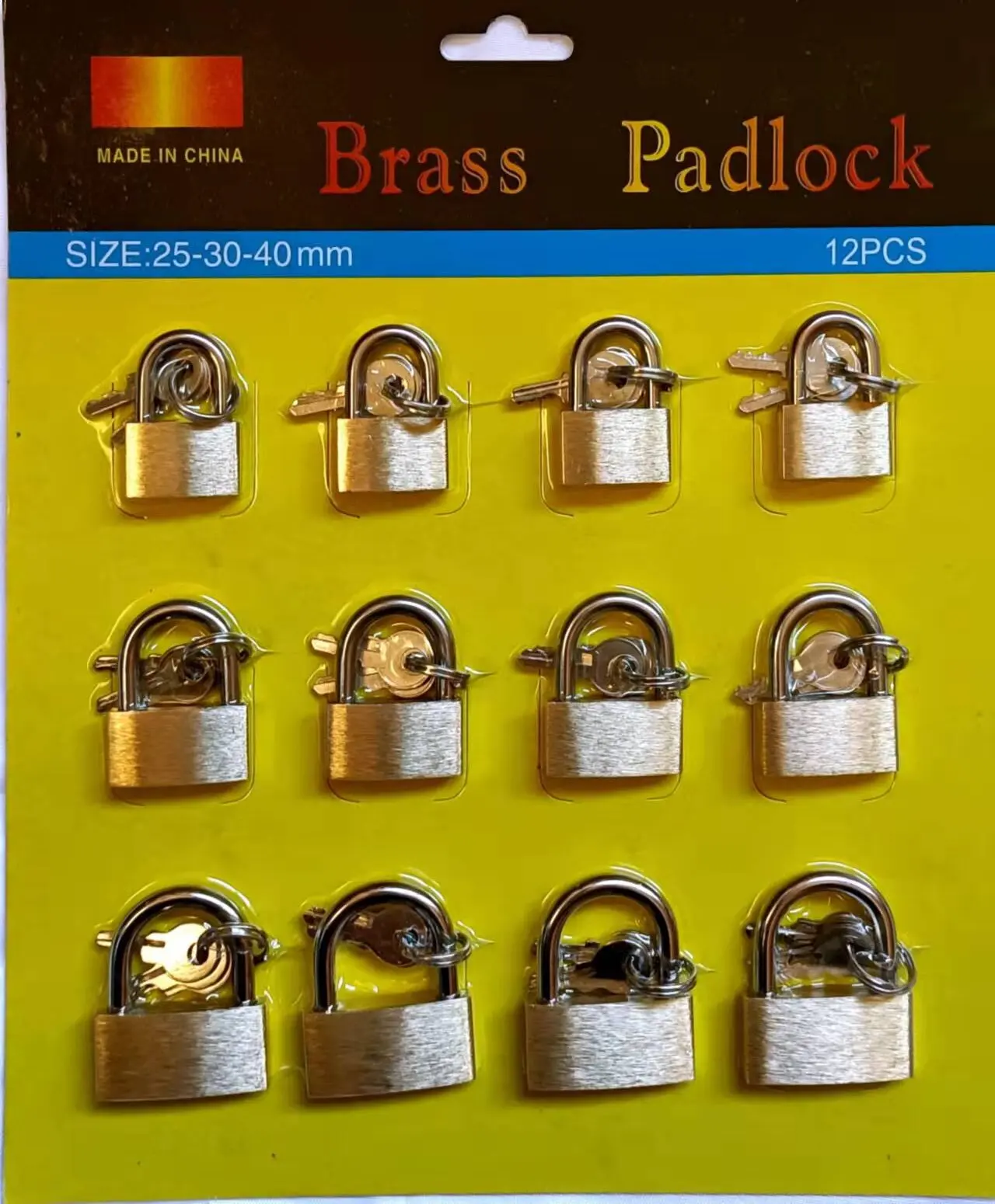 Mini Cheap Small 20/25/30mm * 12pcs Brass Padlock In Yiwu Market Locks ...
