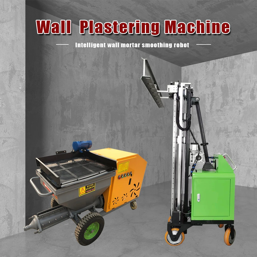 Fully Automatic Wall Plastering Machine Rendering Plastering Machine for Wall Construction Work ...