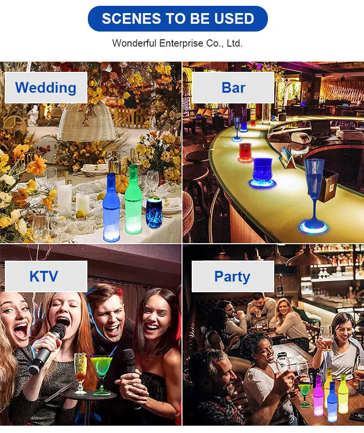 High Quality Rgb Atmosphere Lamp Intelligent Luminous Water Coaster ...