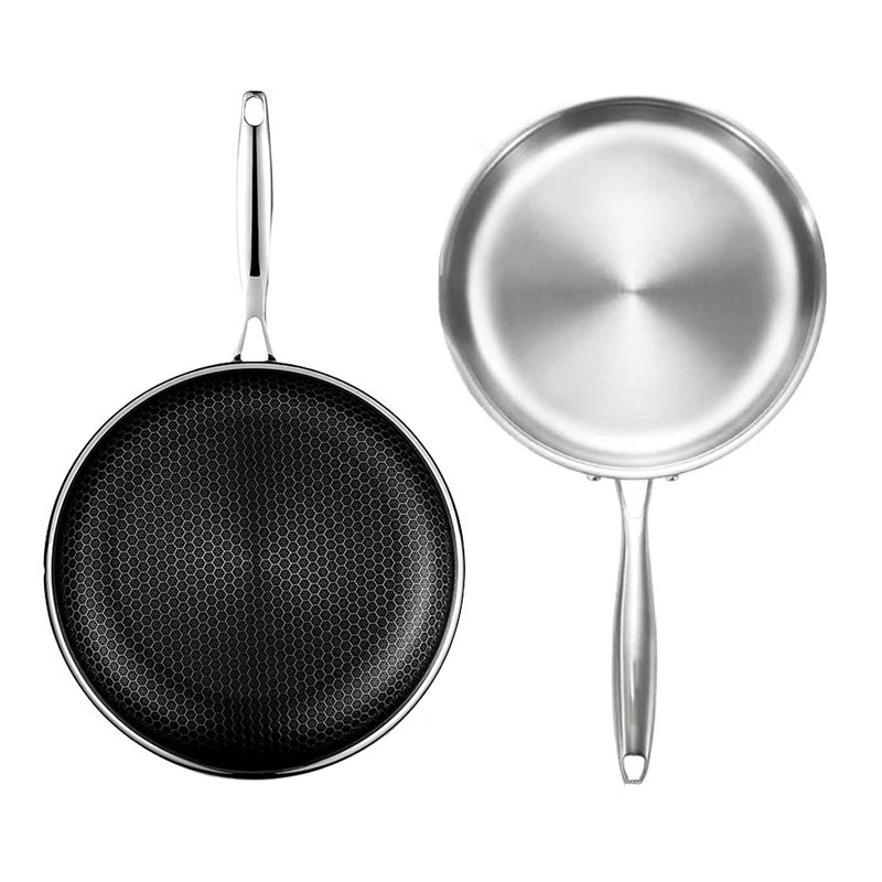 Luxury 3.5mm Hex Clad Skillet Kitchen Healthy Non-stick Frying Pans ...