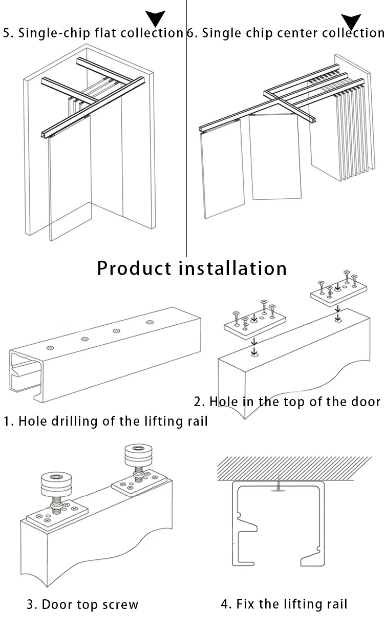 Push-pull Folding Heavy-duty Universal Hanging Sliding Track Load ...